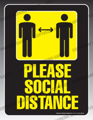 Please Social Distance 2357 Safety Poster | Harkins Safety